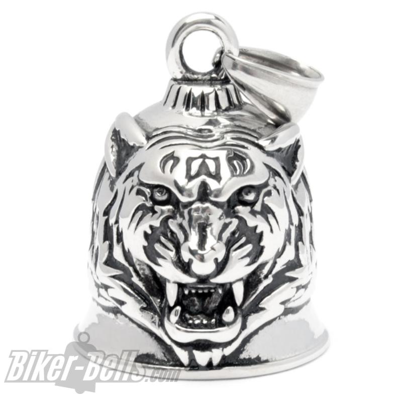 Tiger biker-bell stainless steel motorcycle lucky charm - Biker-Bells.com